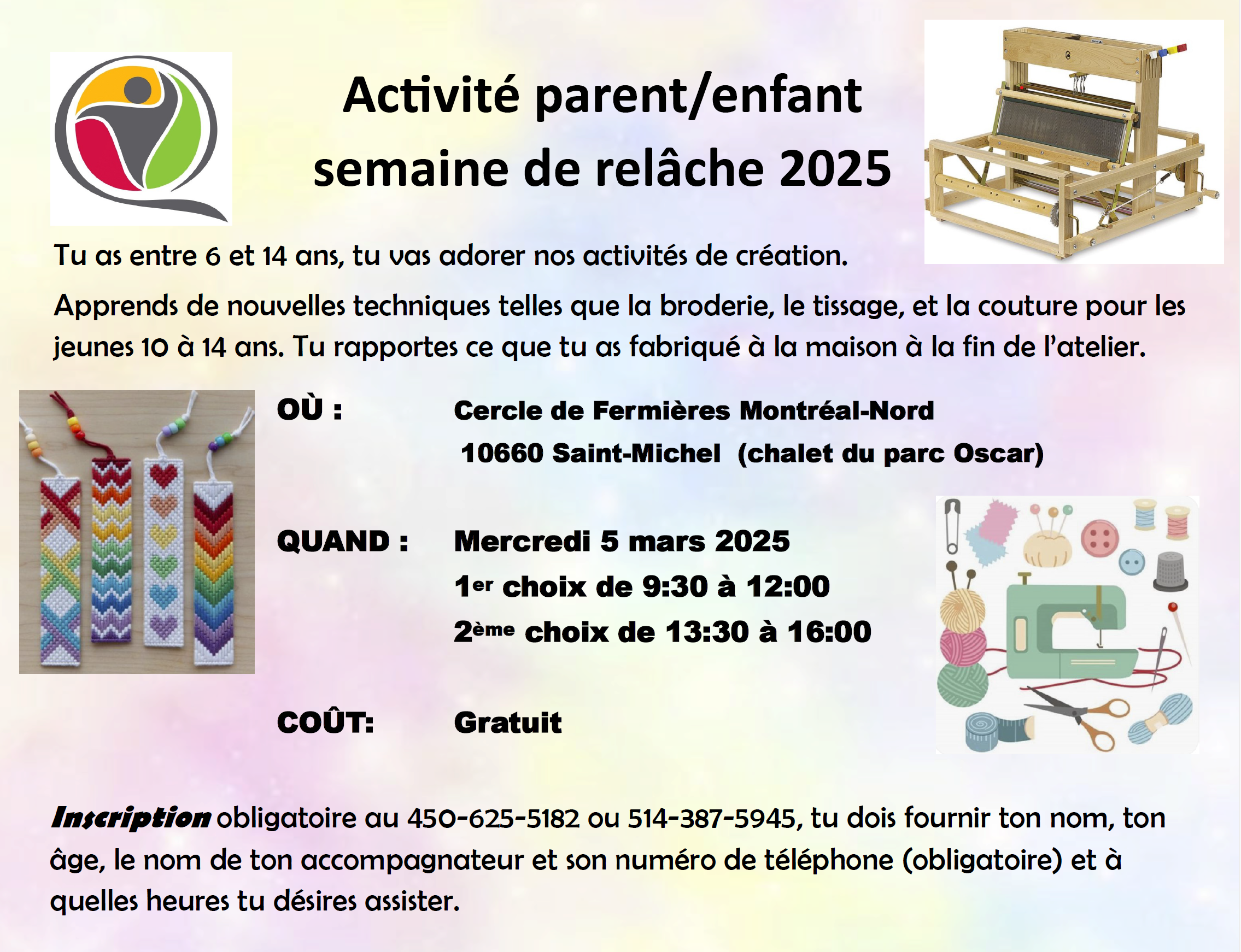 Activités semaine de relâche – CFQ Montréal-Nord